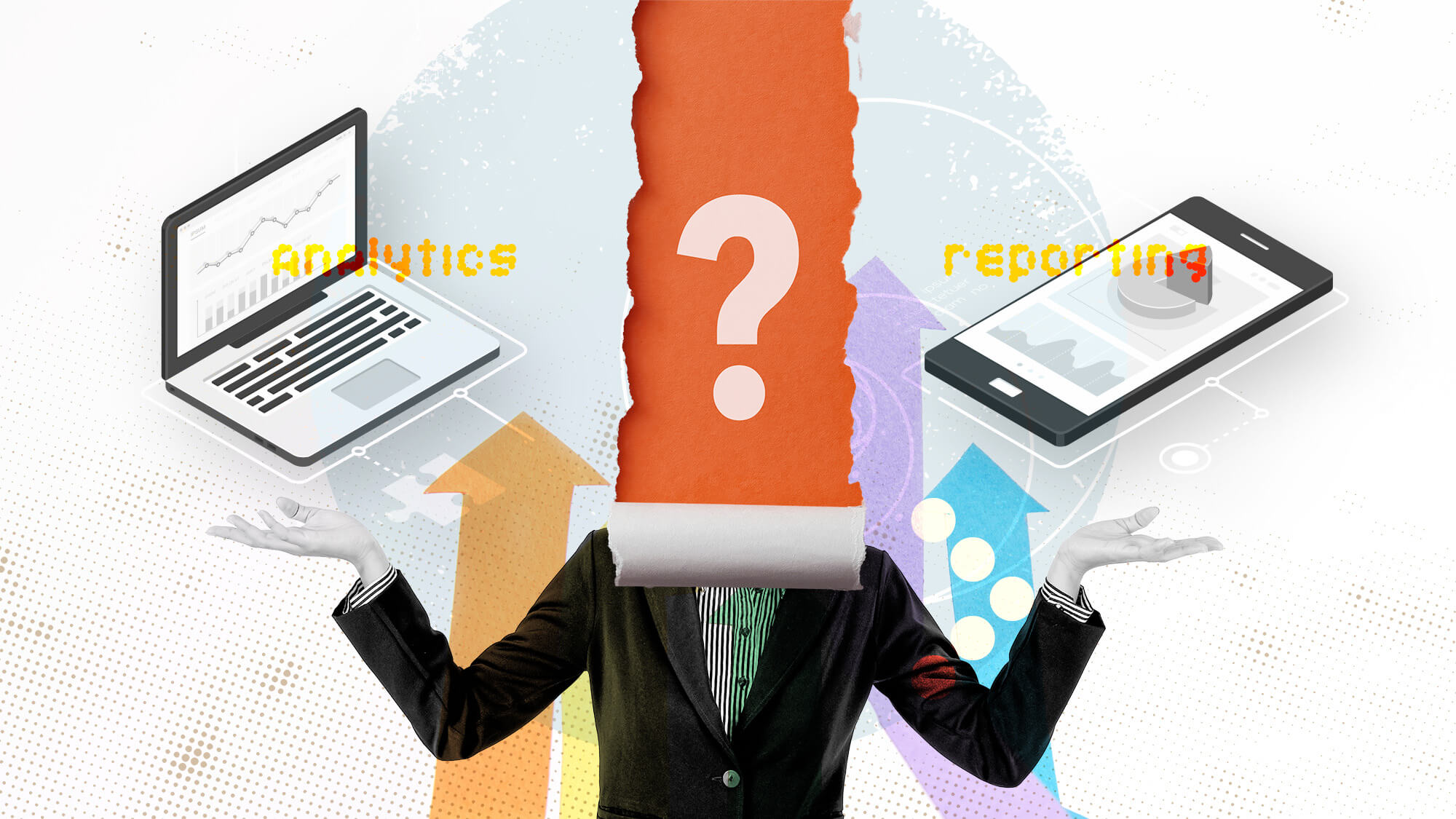 What is the difference between reporting and analytics?